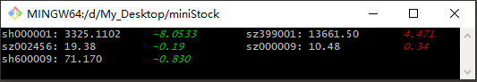 GitHub - ospanic/miniStock: 命令行小窗实时显示股票价格，工作赚钱两不误